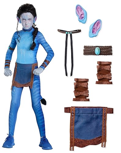 Spirit Halloween Avatar The Way of Water Kids Jake Sully Costume - S | Officially Licensed | Couples Costumes