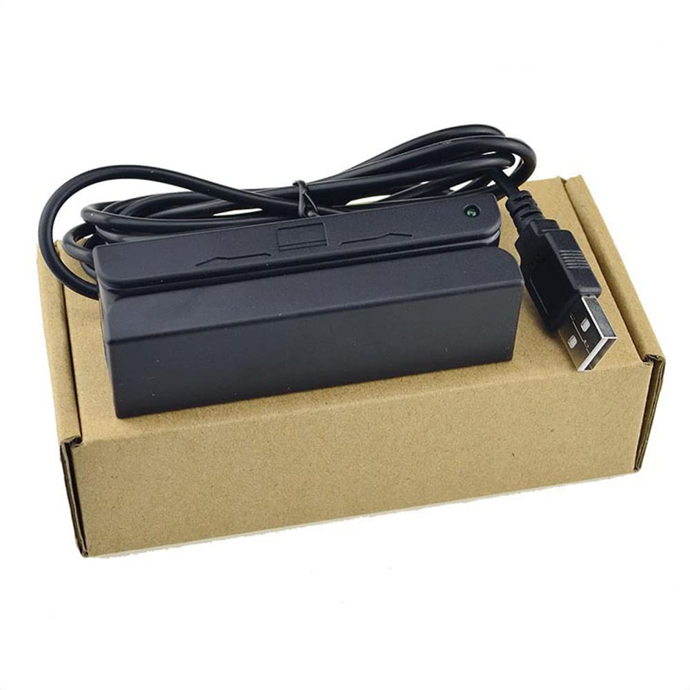 YANZEO USB Magnetic Strip Card Reader 3 Tracks Mini Mag HiCo Swiper for Membership Card Gift Card Reader Access Control Card Reader Writer