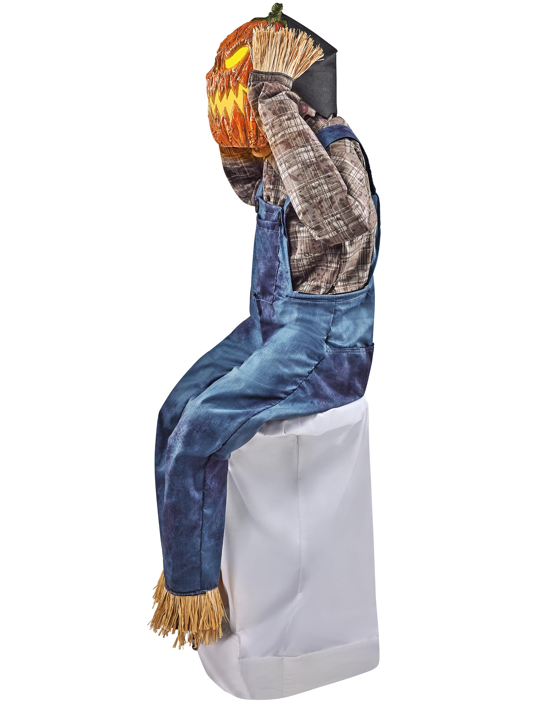 Spirit Halloween 3.6 Ft Lil Jack Carver Animatronic | Decorations | Animated | Yellow Light Up LEDs | Pop-Up Motion