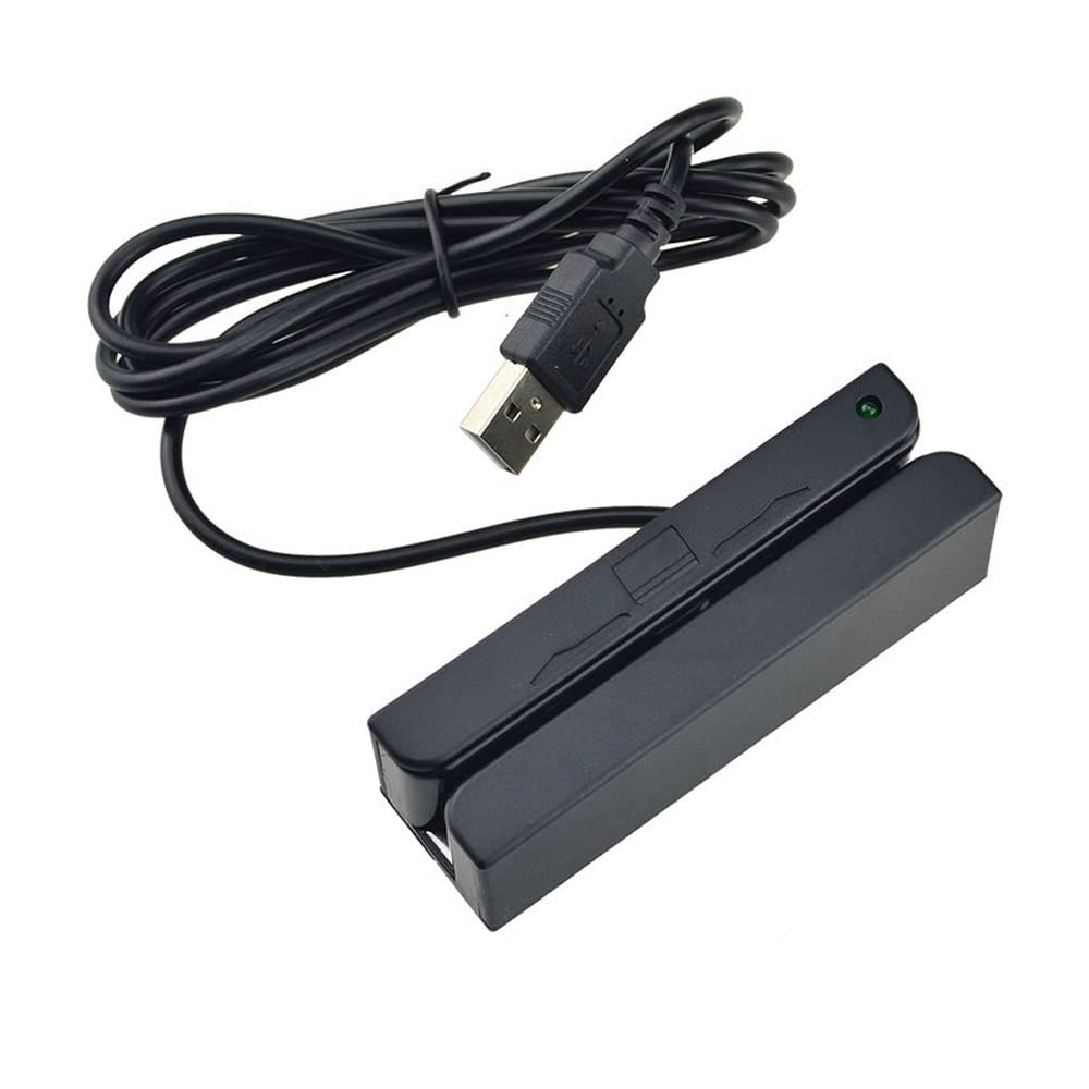 YANZEO USB Magnetic Strip Card Reader 3 Tracks Mini Mag HiCo Swiper for Membership Card Gift Card Reader Access Control Card Reader Writer