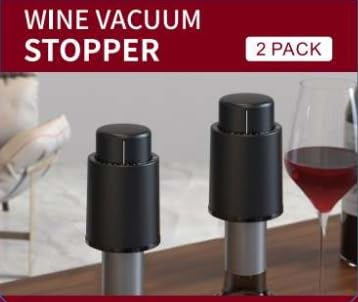 [2 PACK]Wine Bottle Stoppers,Real Vacuum Wine Stoppers Reusable - Wine Preserver - Wine Corks to Keep drinks Fresh - for Wine Lovers - best gift for christmas and special events