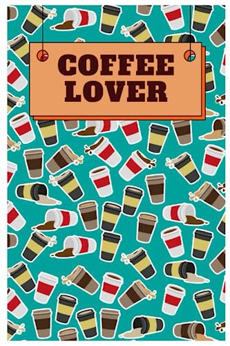 Composition Notebook with Pages with Coffee Stains, for Adults and Teens, Ideal for gift for Coffee Lover, Diary, Planner, Journal: Medium Ruled, 120 pages, 6 x 9 in