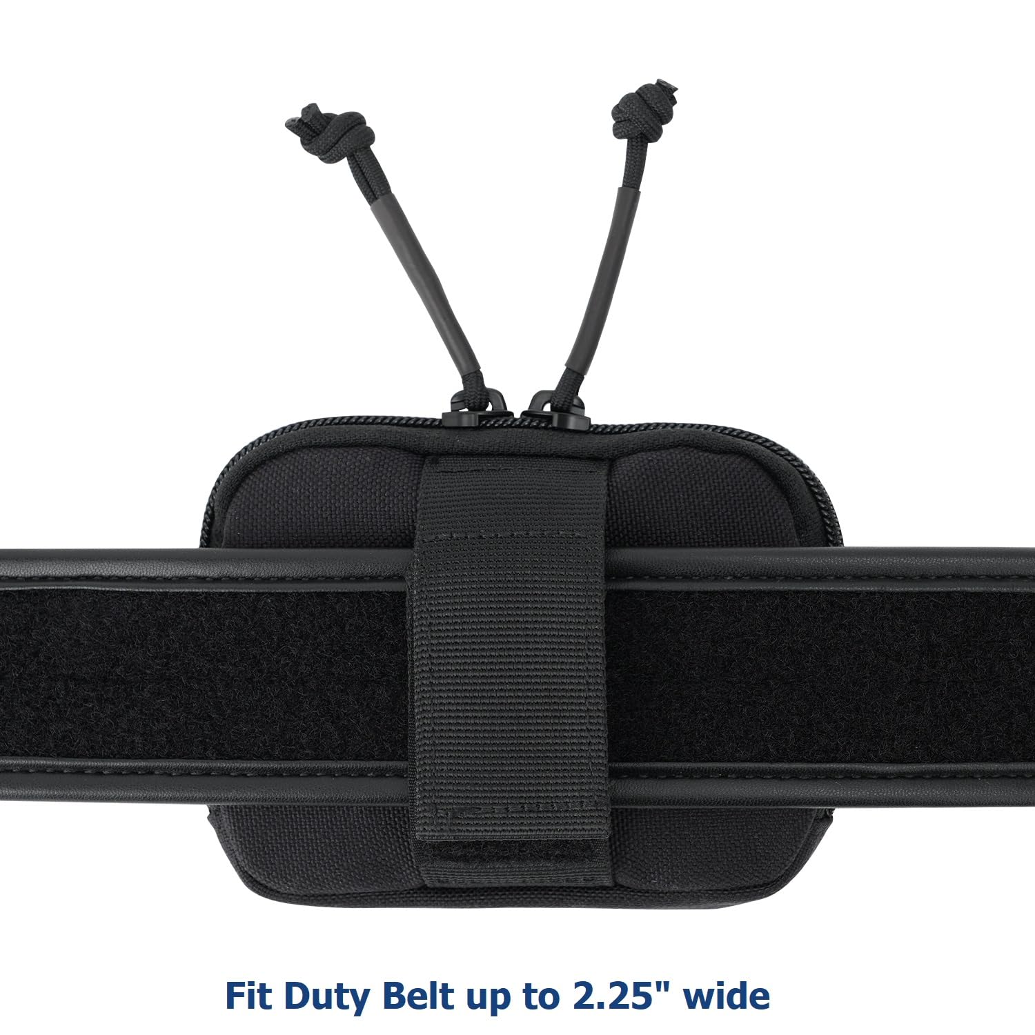 Dotacty Duty Belt Gloves Pouch Latex Disposable Glove Holder Carrier Double Pockets Police Law Enforcement Officer Security Firefighter EMS EMT Paramedic First Responders Nylon Bag Zipper Closure
