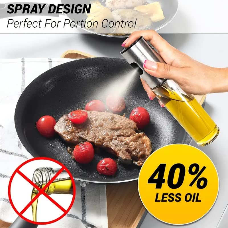 Olive oil spray Bottle, Oil Mister,100ml Spray Bottle, Olive Oil Spray for Salad, BBQ, Kitchen Baking, Roasting