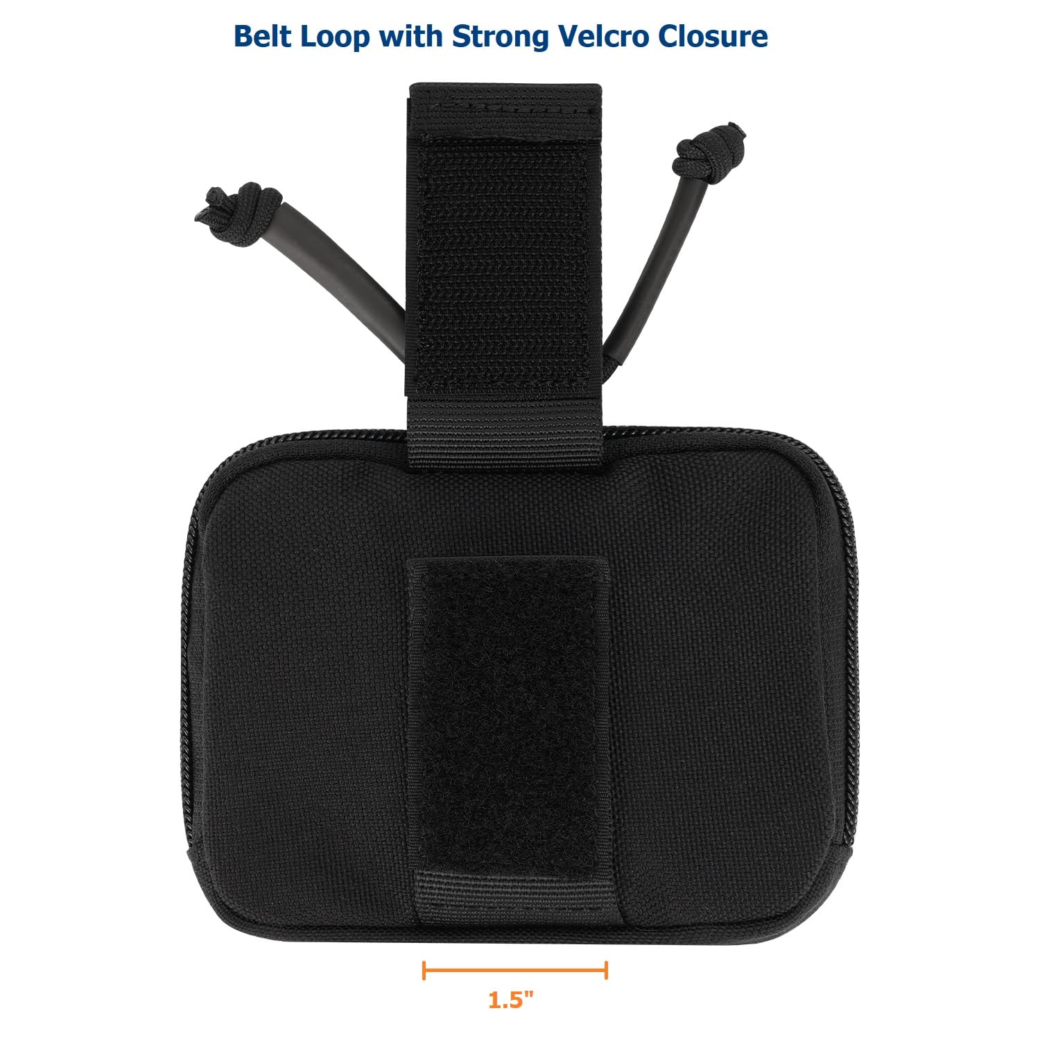 Dotacty Duty Belt Gloves Pouch Latex Disposable Glove Holder Carrier Double Pockets Police Law Enforcement Officer Security Firefighter EMS EMT Paramedic First Responders Nylon Bag Zipper Closure
