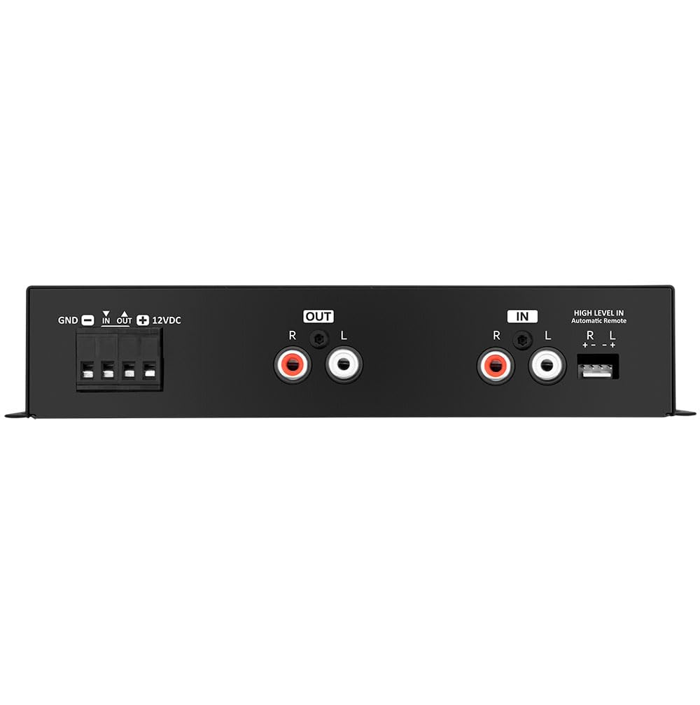 Taramp's TEQ 7 Stereo 7-Band Graphic Equalizer RCA Input 2 Channels HPF and LPF Filters Mute Function Car Audio Mixer Equalizer EQ, Best Control for Car, Boat, Motorcycle - TEQ7 Yellow