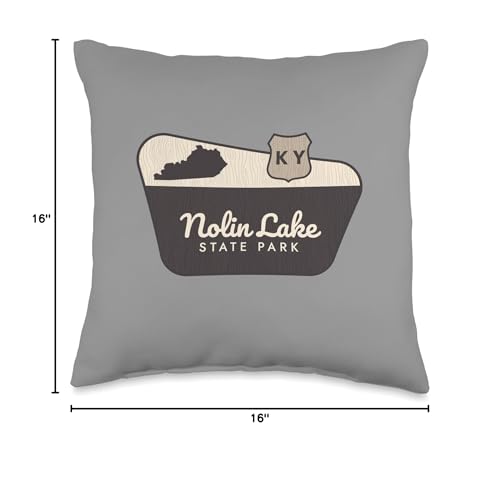 Nolin Lake State Park Kentucky KY Souvenirs Nolin Lake State Park Kentucky Welcome Sign Vacation Throw Pillow, 16x16, Multicolor