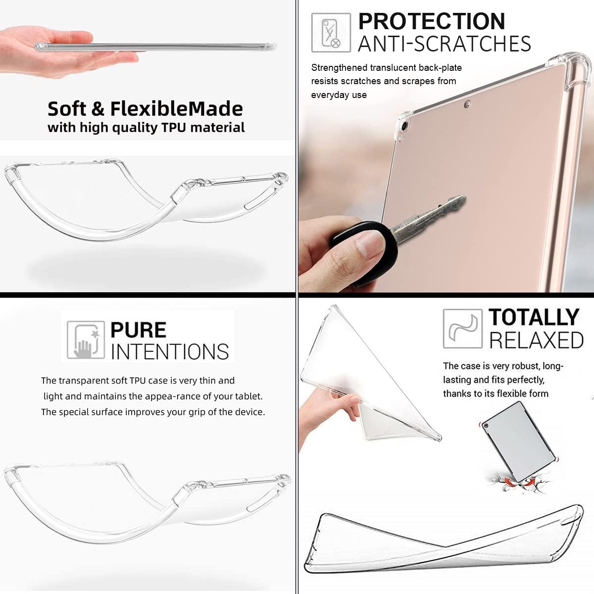 zaztify Tablet Case for Samsung Galaxy Tab A8 10.5 2021(SM-X200/X205) 10.5 in, Center Red Heart Tunnel Love Swirl Cute Shockproof Protective Flexible TPU Crystal Clear Cover Shell