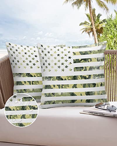 Meet 1998 Throw Pillow Covers 18x18 - Set of 2 Waterproof Pillow Cushion Cases,Camo Pillowcases Decorative Outdoor Pillow Cover for Sofa Couch Bedroom