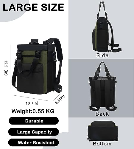 BASICPOWER Backpack Purse for Women Convertible Laptop Tote Work Bag Nurse Teacher Bag for Travel
