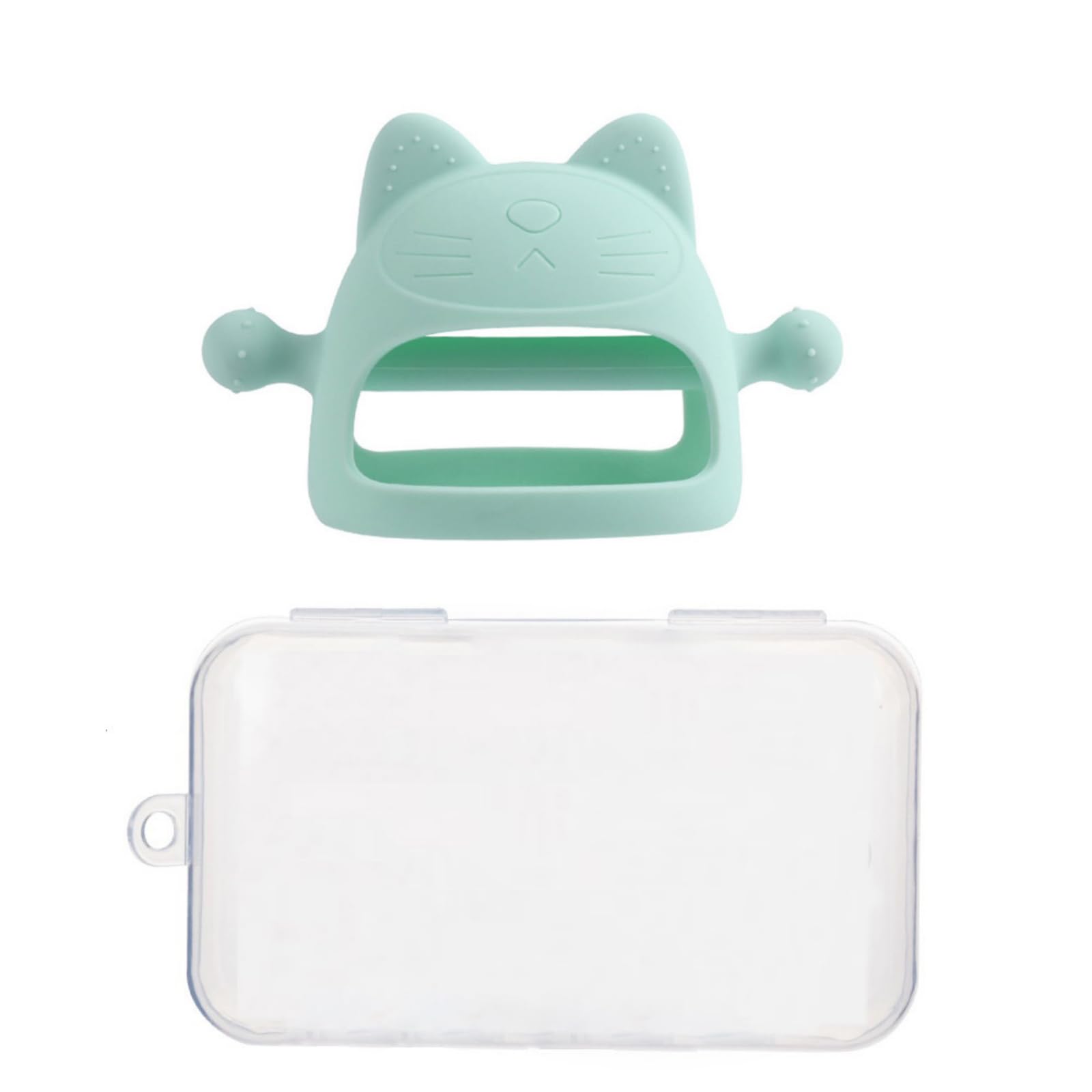 KRYHONVA Cat Glove Silicone Baby Teething Toy for 6month-3year Infants, Baby Chew Toys for Sucking Needs, Hand Pacifier for Breast Feeding Babies, Car Seat Toy for New Born