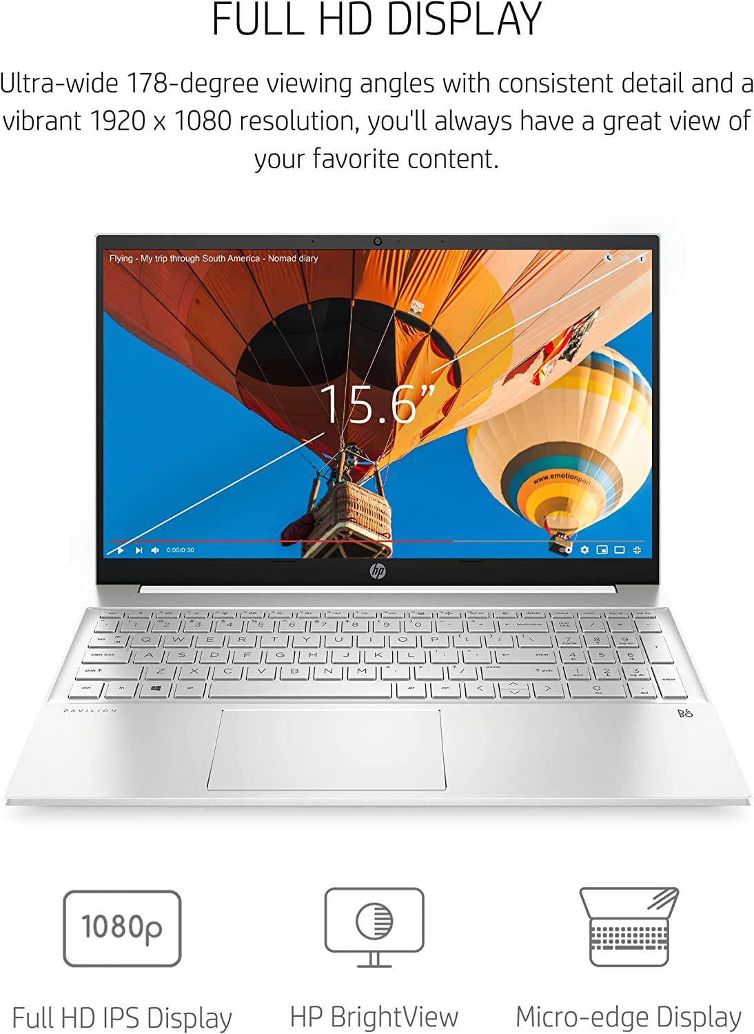 HP 2023 Pavilion 15.6" FHD IPS Touch Laptop Intel 10-Core i7-1255U NVIDIA GeForce MX550 2GB GDDR6 32GB DDR4 1TB NVMe SSD HDMI WiFi AC USB-C Backlit Keyboard Webcam Windows 11 Pro w/RE Accessories