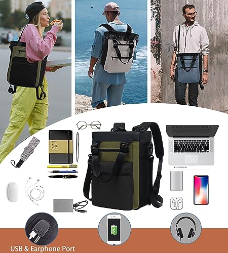 BASICPOWER Backpack Purse for Women Convertible Laptop Tote Work Bag Nurse Teacher Bag for Travel