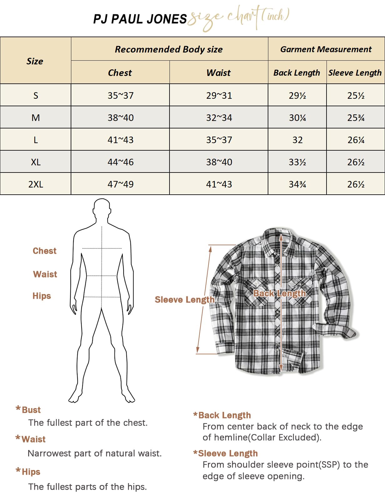 PJ PAUL JONES Mens Casual Button Down Shirts Flannel Plaid Cotton Regular Fit Long Sleeve Shirts Red Large