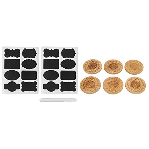 Wood Lids, Wood Lids Yogurt Jar Lids Wooden Lids Cover Airtight Kitchen Containers Lids for Storage Jars Wood Lids with Silicone Sealing Circle