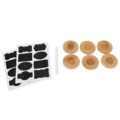 Wood Lids, Wood Lids Yogurt Jar Lids Wooden Lids Cover Airtight Kitchen Containers Lids for Storage Jars Wood Lids with Silicone Sealing Circle