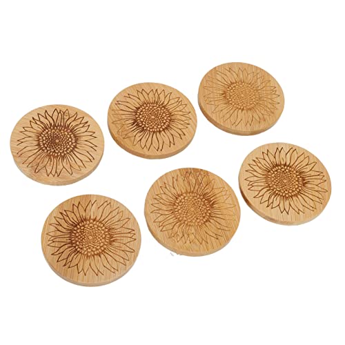 Wood Lids, Wood Lids Yogurt Jar Lids Wooden Lids Cover Airtight Kitchen Containers Lids for Storage Jars Wood Lids with Silicone Sealing Circle