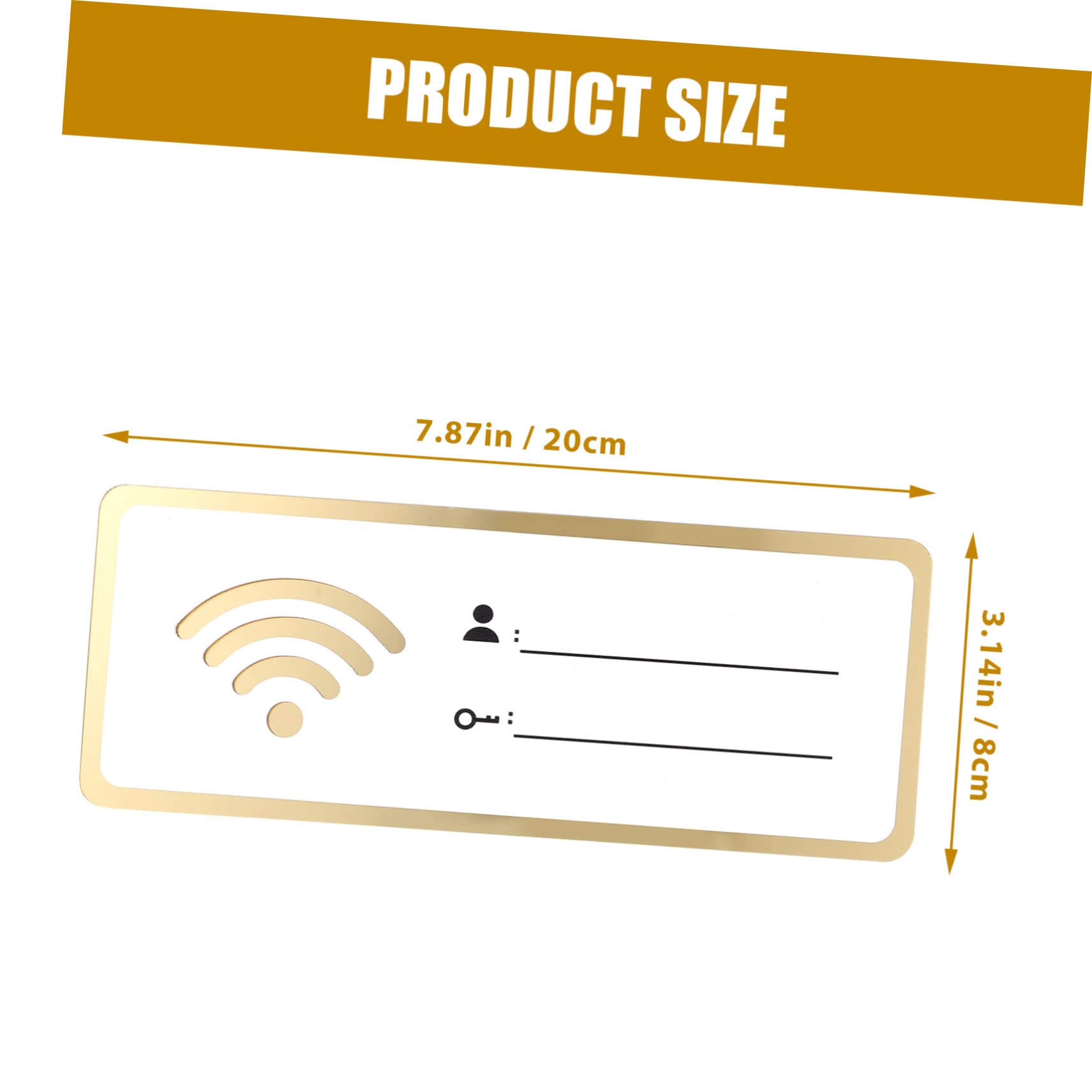 Operitacx Wifi Plaque for Wall Acrylic Wifi Password Sign Network Coverage Sign Easy to Read Password