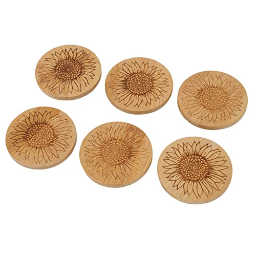 Wood Lids, Wood Lids Yogurt Jar Lids Wooden Lids Cover Airtight Kitchen Containers Lids for Storage Jars Wood Lids with Silicone Sealing Circle