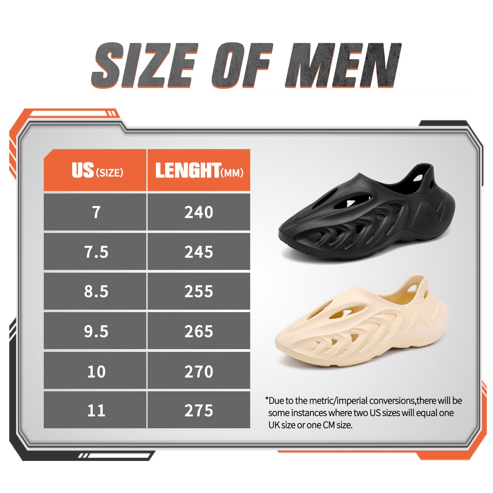 Foam Runner Shoes, Cloud Slides Slippers Sandals Thick Sole Non-Slip, Howllow Foam Runners Breathable Couple Walking Sneakers Shoes Black