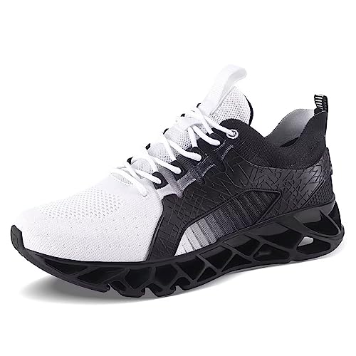 UMYOGO Men's Running Shoes Non Slip Shoes Breathable Lightweight Sneakers Slip Resistant Athletic Sports Walking Gym Work Shoes