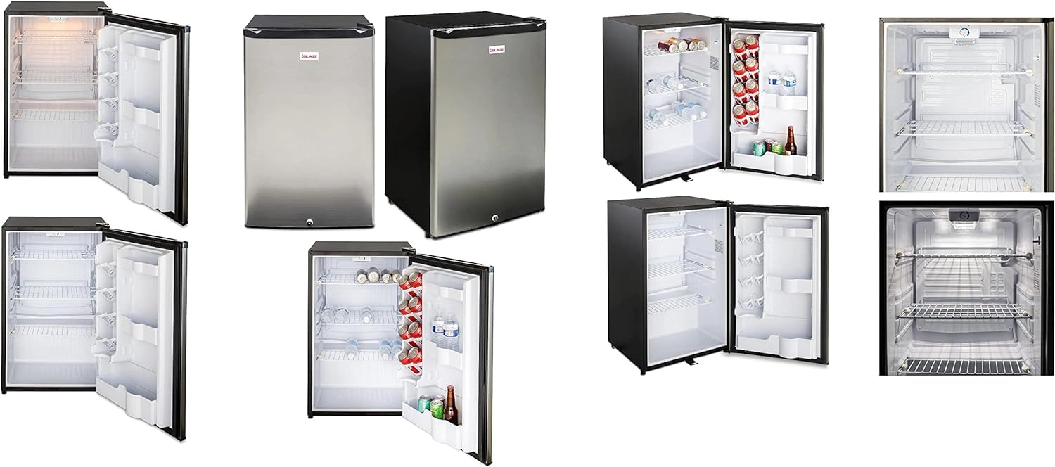 BLAZE BBQ Outdoor Package of 32” LTE Built-in Gas Grill, Dop-In Single Side Burner, 32” Door & Two Drawers Combo, 20” Compact Refrigerator and Accessories (Grill Cover, Fridge Trim and Rotisserie Kit)