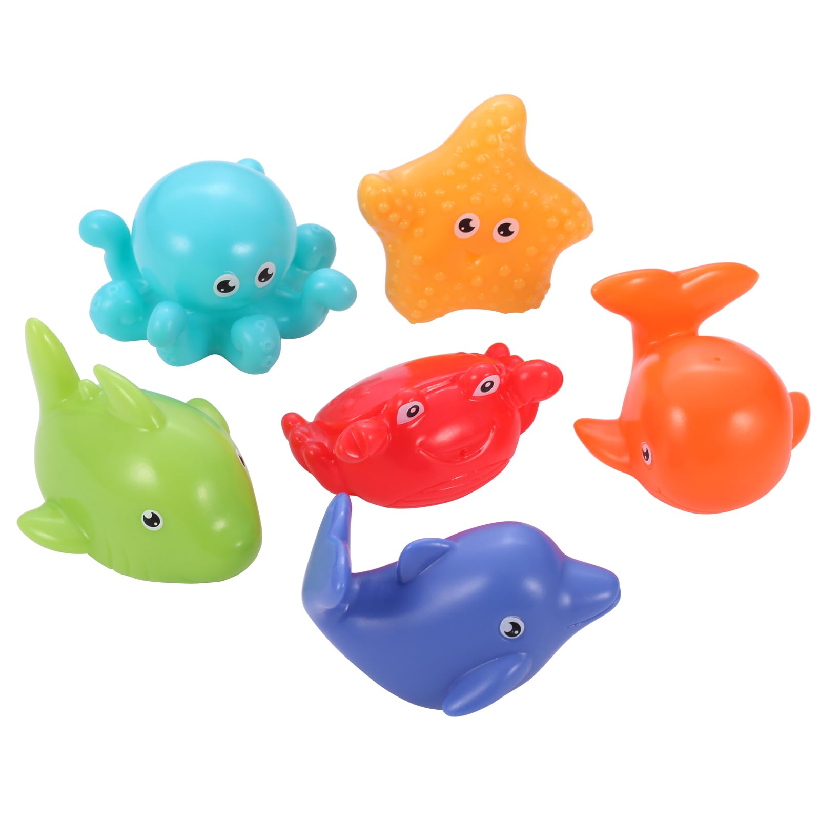 Baby Bath Toys Set of 6, Colorful Rubber Ducks Bath Toys for Toddlers 1-3 Years Old, Safe and Fun Bathtub Toys for Kids