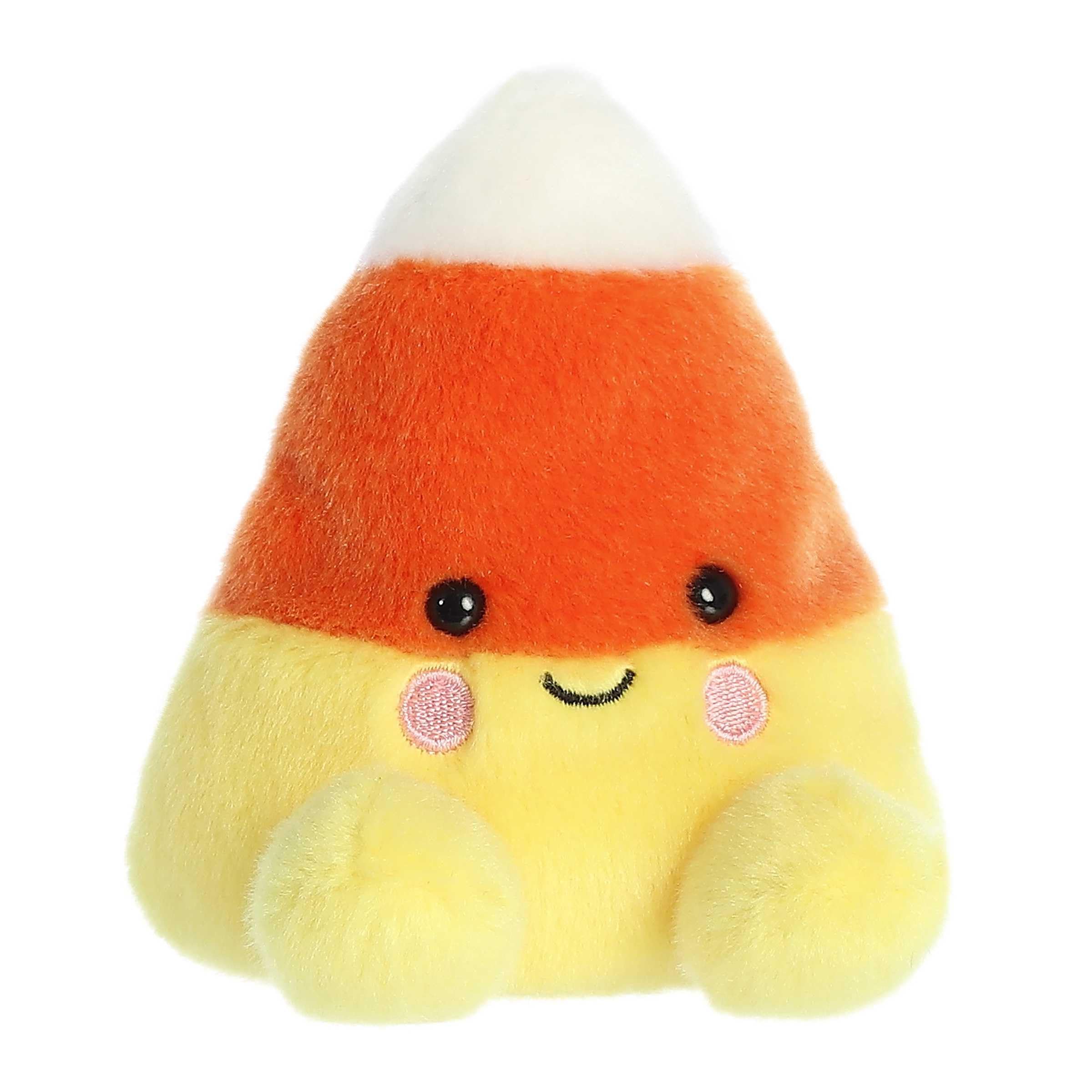 Aurora® Spooky Palm Pals™ Maisy Candy Corn™ Stuffed Animal - Pocket-Sized Play - Collectable Fun - Orange 5 Inches