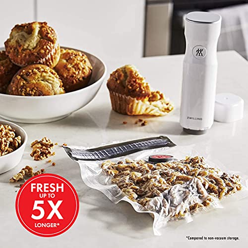 ZWILLING Fresh & Save 30-Piece Small Vacuum Sealer Bags, 1/2 Gallon Reusable Snack Bags, Meal Prep