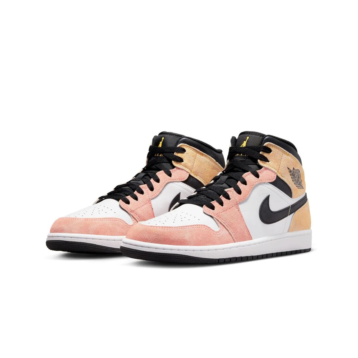 nike Air Jordan 1 Mid SE Flight Club DX4332 800 Magic Ember/Sundial White Black Mens Shoes - Size 9