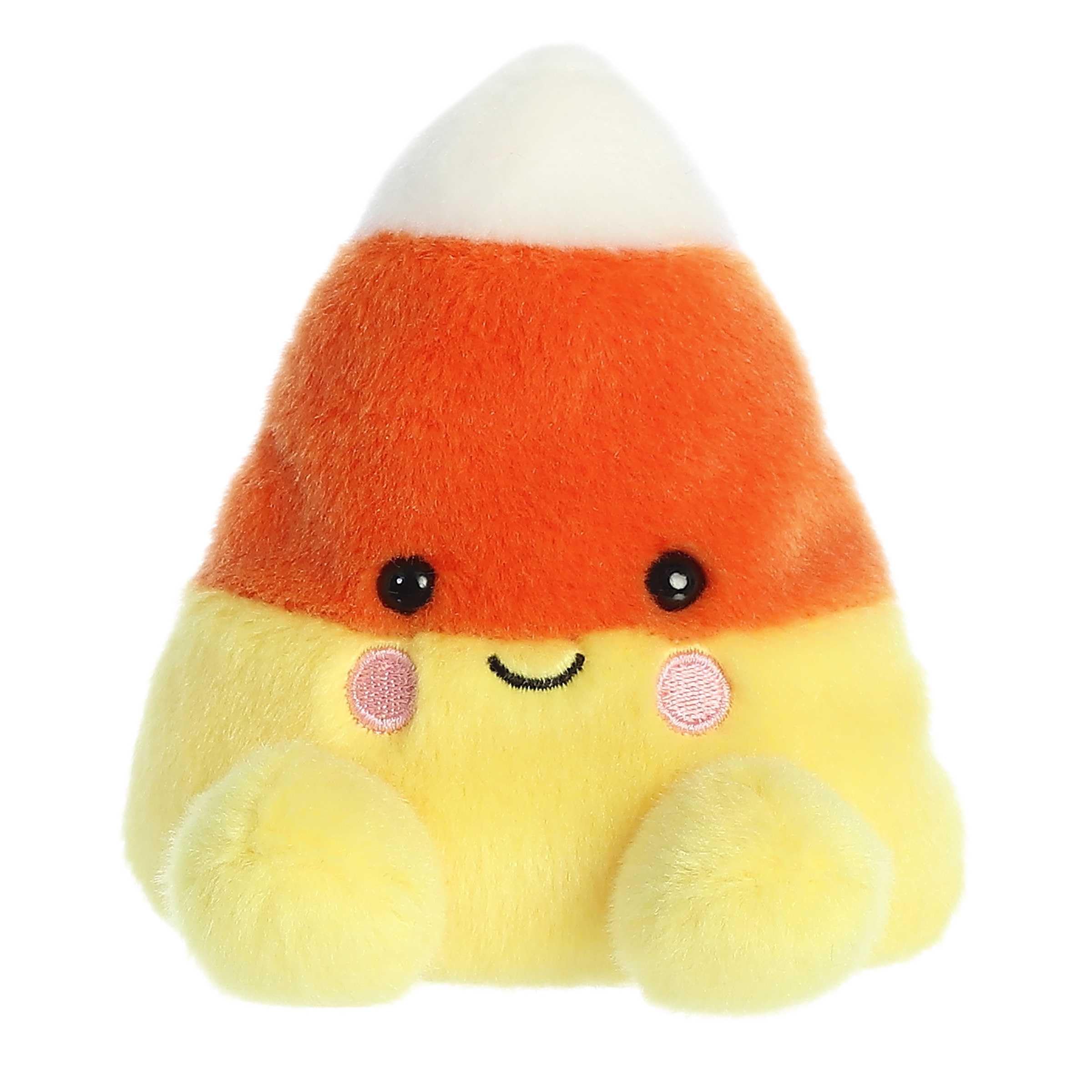 Aurora® Spooky Palm Pals™ Maisy Candy Corn™ Stuffed Animal - Pocket-Sized Play - Collectable Fun - Orange 5 Inches
