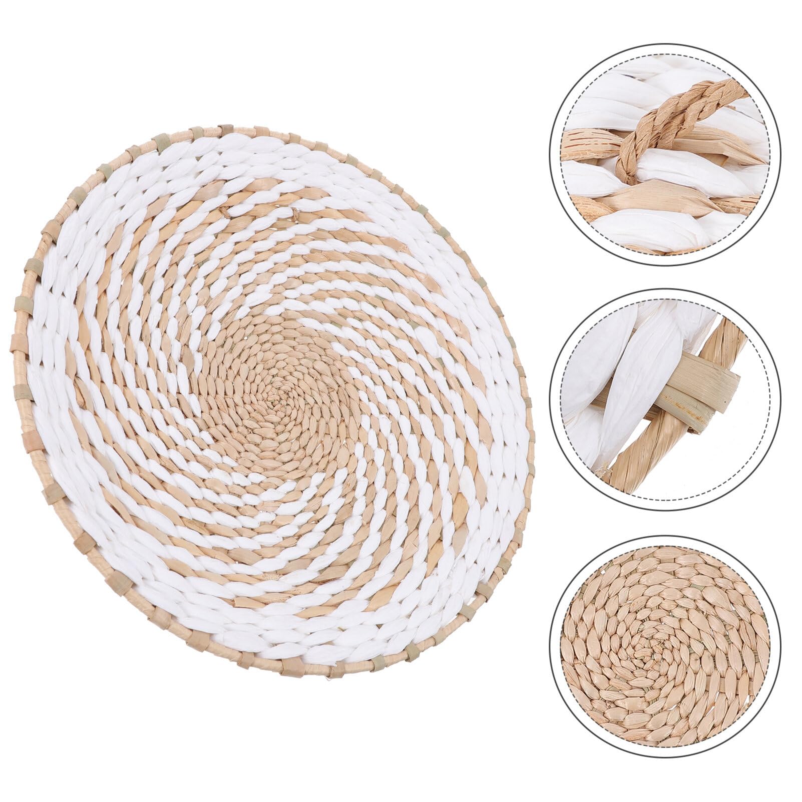 Kichvoe Woven Wall Hanging Baskets Decorative Rattan Basket Rattan Basket Wall Decor Wall Basket Decor Unique Wall Decor Woven Wall Plate Decor Basket Wall Art Grass Round Wall Decoration