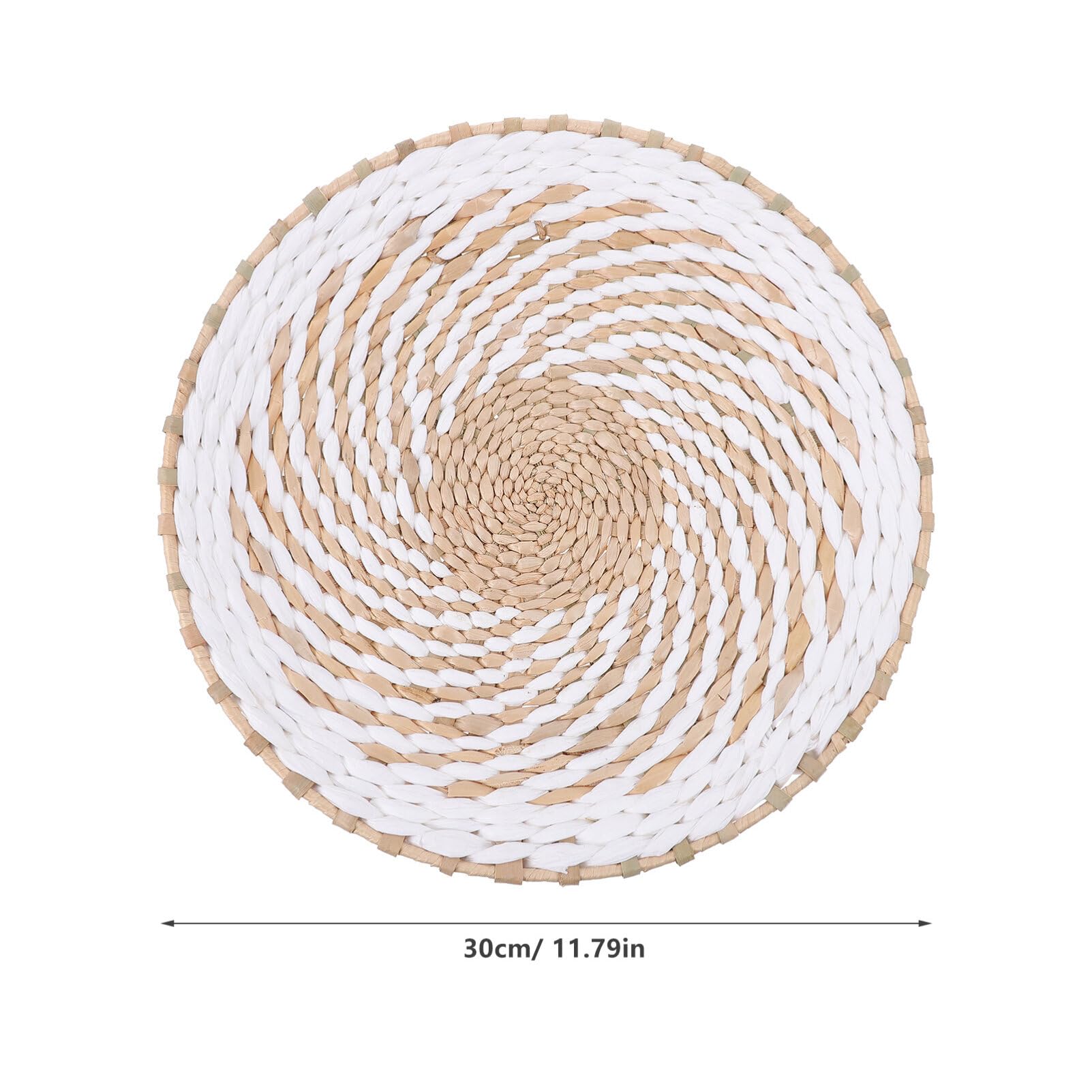 Kichvoe Woven Wall Hanging Baskets Decorative Rattan Basket Rattan Basket Wall Decor Wall Basket Decor Unique Wall Decor Woven Wall Plate Decor Basket Wall Art Grass Round Wall Decoration