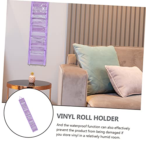 JEWEDECO Roll Vinyl Roll Storage Bag Organizer Wall Mount Holder Wall Mounted Holder Organizer Bag Vinyl Storage Organizer Wall Mount Vinyl Roll Hangers for Wall Hanging Pouch for Vinyl Dog