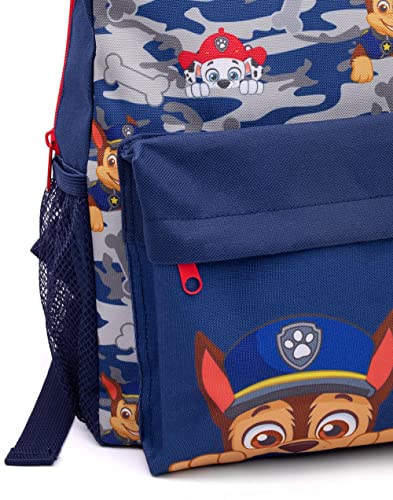 Paw Patrol Backpack Set Kids 4 Piece Camo Lunch Box Water Bottle Pencil Case