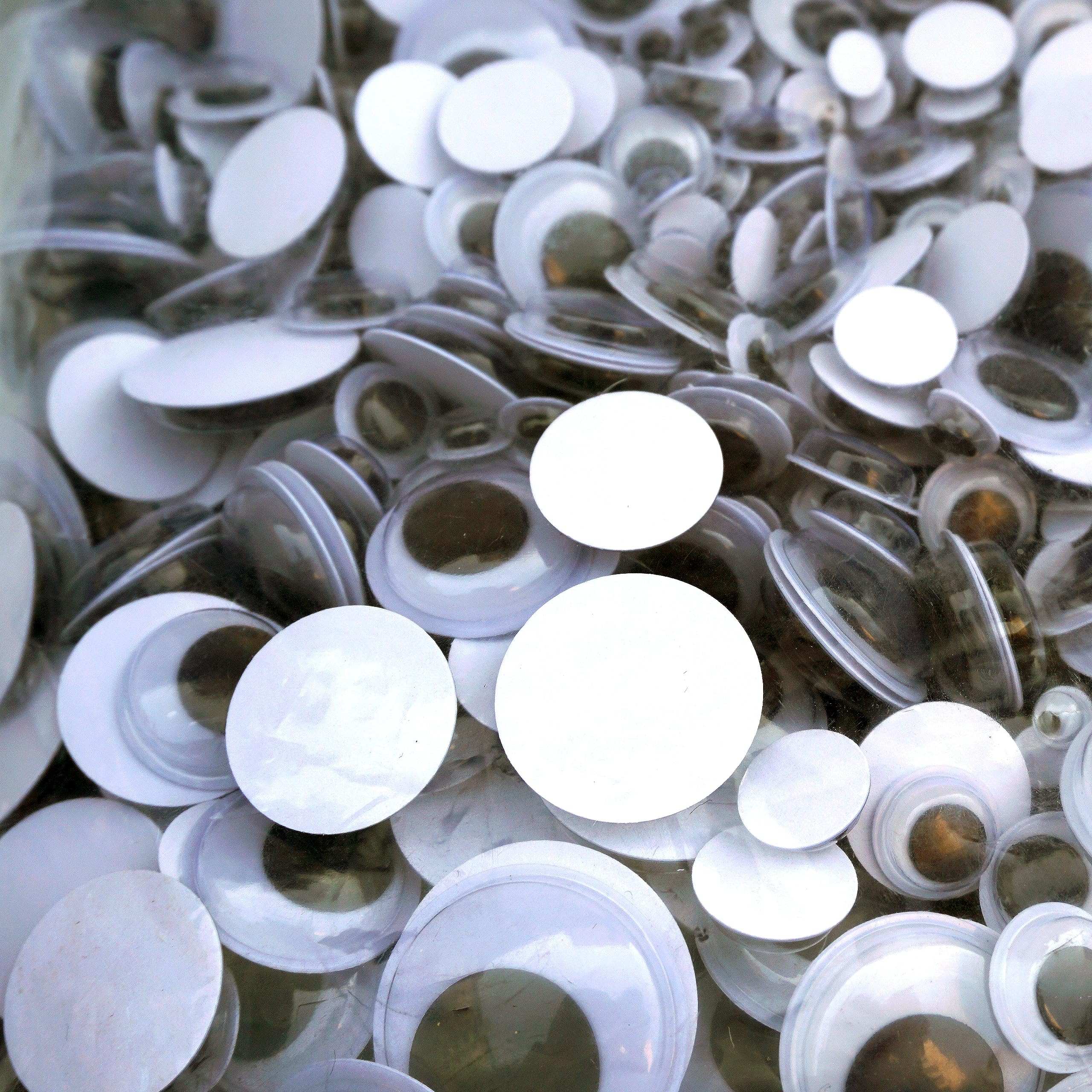 Ayedvan 2300 Pieces 5mm -24mm Black Wiggle Googly Eyes with Self-Adhesive，It Can Be Used for Decoration and Pranks