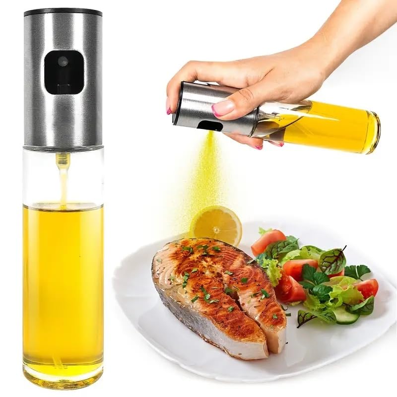 1pc 100ml/3.5oz Oil/Vinegar Sprayer For Cooking - Oil/Vinegar Mister Spray Bottle Glass Reusable