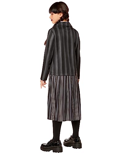 Spirit Halloween Kids Wednesday Addams Dress Costume - M | Officially licensed | Nevermore Academy Uniform| Wednesday Outfit