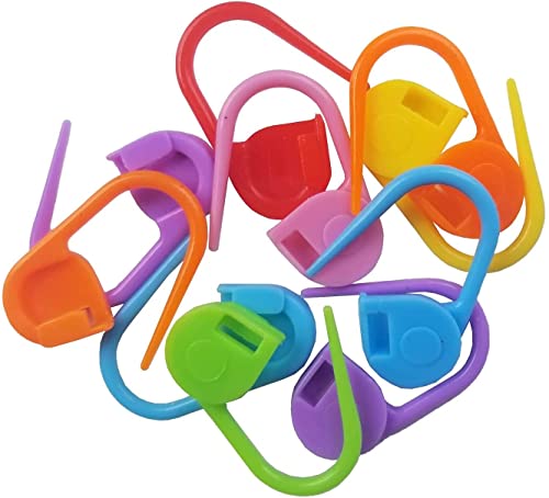 Lily Sugar'n Cream 100% Cotton Yarn 6-Pack Bundle with Bella's Crafts Stitch Markers (Blue Mix 2)