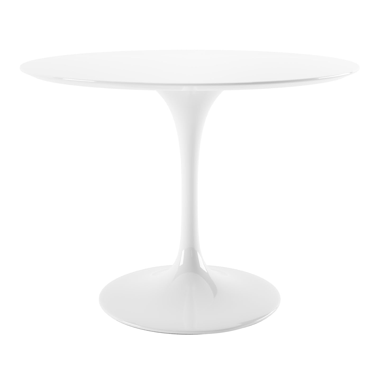 Aron Living Pyramid Set of Four Dining Chair, Black and Rose 42" Round Fiberglass Dining Table