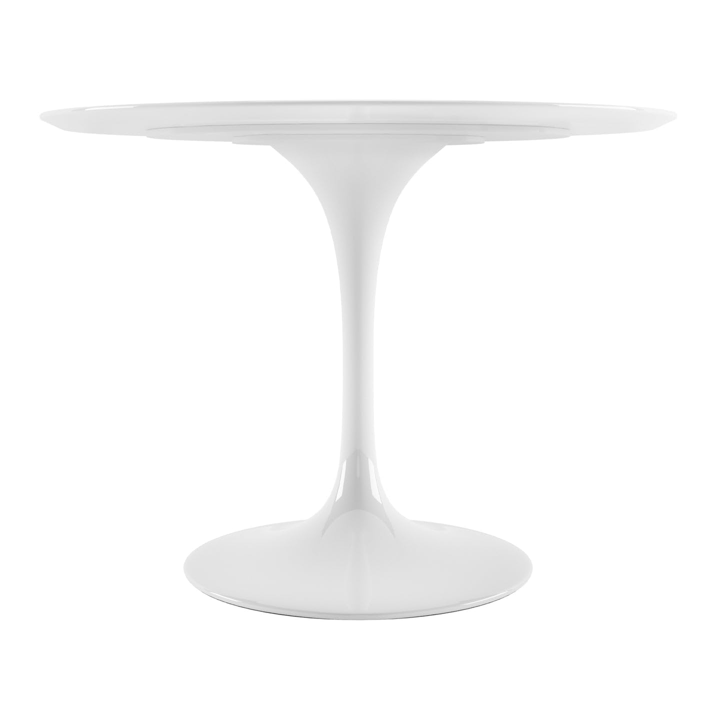 Aron Living Pyramid Set of Four Dining Chair, Black and Rose 42" Round Fiberglass Dining Table