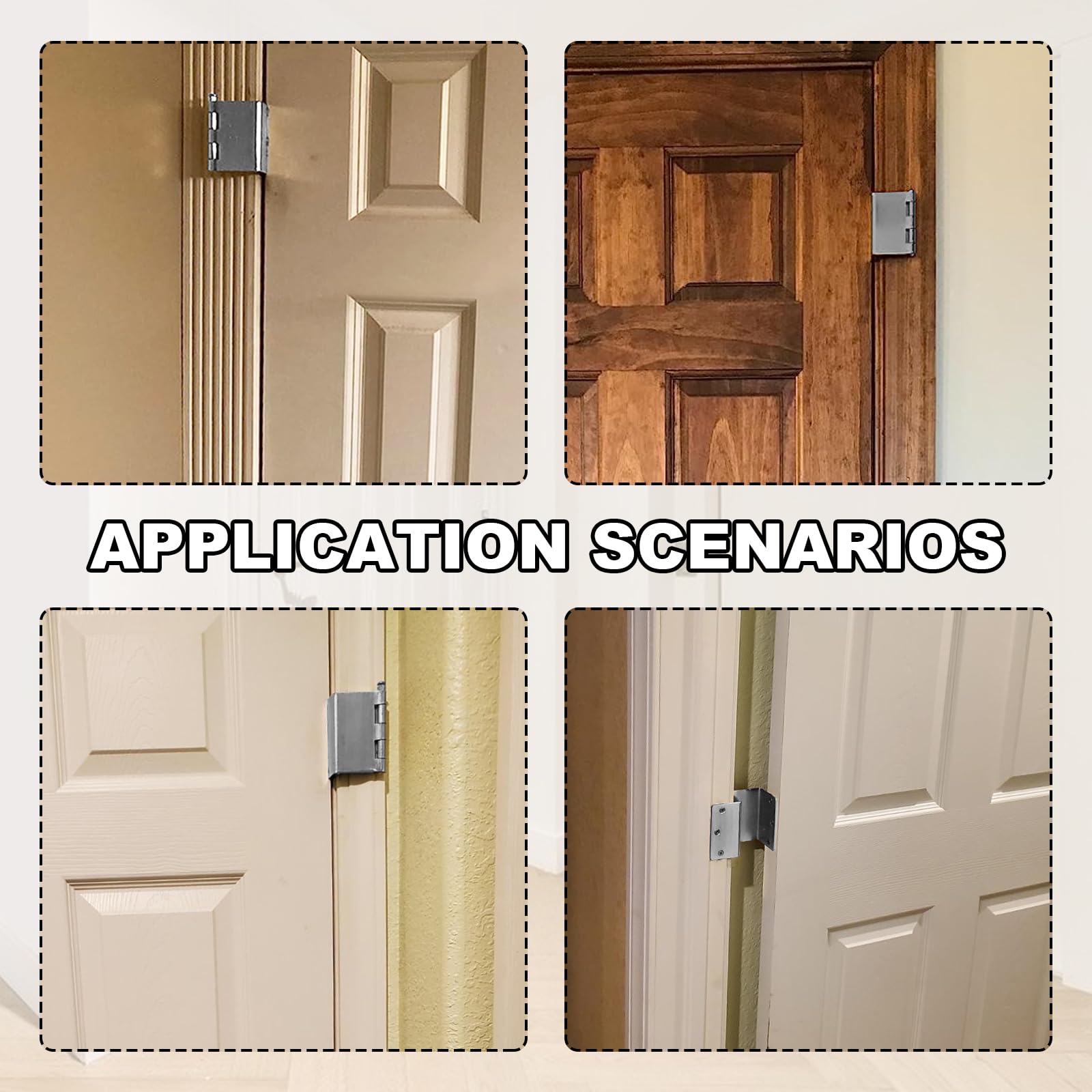 Handicap Expandable Door Hinges, Offset Door Hinges - 2 Swing Hinge in Satin Chrome