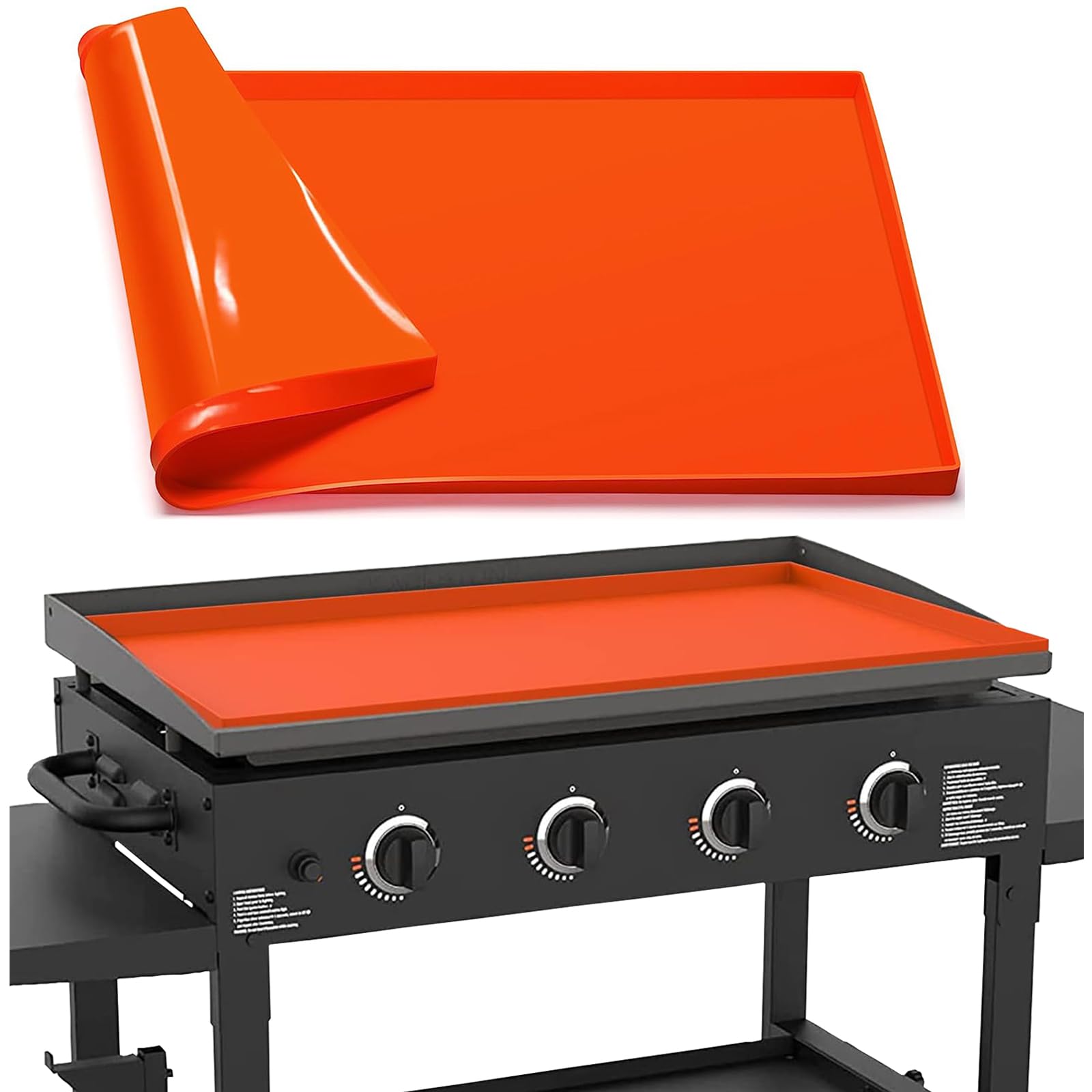 Mataytate 36" Griddle Mat Silicone for Blackstone,Heavy Duty Food Grade Silicone Mat,Reusable Griddle Partner Fits Grill Accessories,All Season Waterproof Cooking Protective Mat Rust BBQ Grill Mat