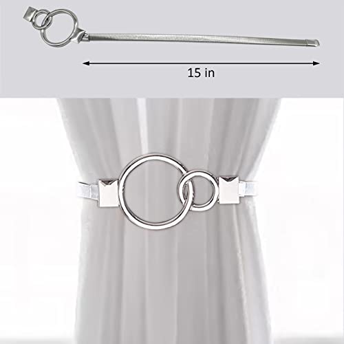 Magnetic Curtain Tiebacks, Elegant Decorative Drape Tie Backs Holdback Holder for Window Draperies, Modern Rope Tiebacks for Drapes Window Curtain Holdbacks for Draperies #A