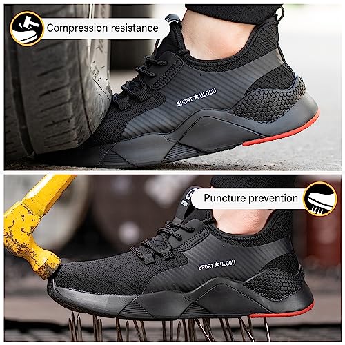 Waterproof Steel Toe Safety Shoe for Men Lightweight Slip Resistant Work Sneaker Comfortable Puncture Proof Indestructible Industrial Construction Zapatos Punta de Acero seguridad para Hombres trabajo