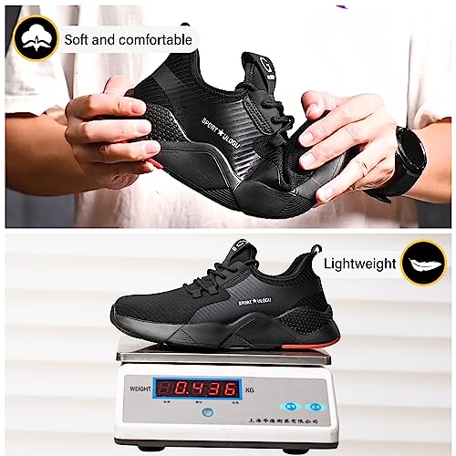 Waterproof Steel Toe Safety Shoe for Men Lightweight Slip Resistant Work Sneaker Comfortable Puncture Proof Indestructible Industrial Construction Zapatos Punta de Acero seguridad para Hombres trabajo