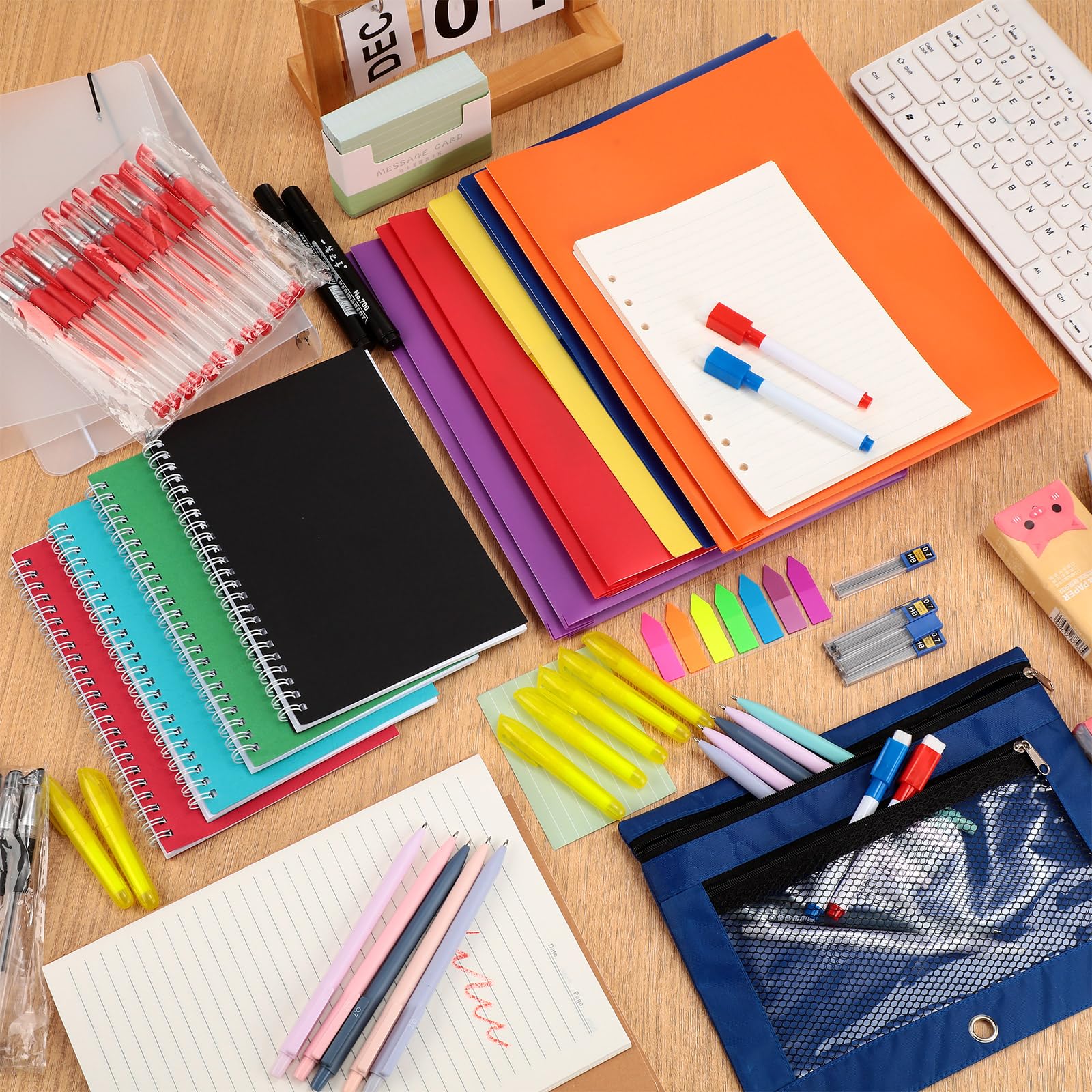 Lincia 156 Pack High School Back to School Supply Kits Essentials for High Schooler Utiles Escolares Supply Kits Back to School Essentials School Supply Boxes School Essentials Bundle Spiral Notebooks