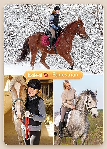 baleaf Women's Winter Riding Pants Full Seat Breeches Fleece Horse Equestrian Tights Horseback Leggings Pockets Grey M