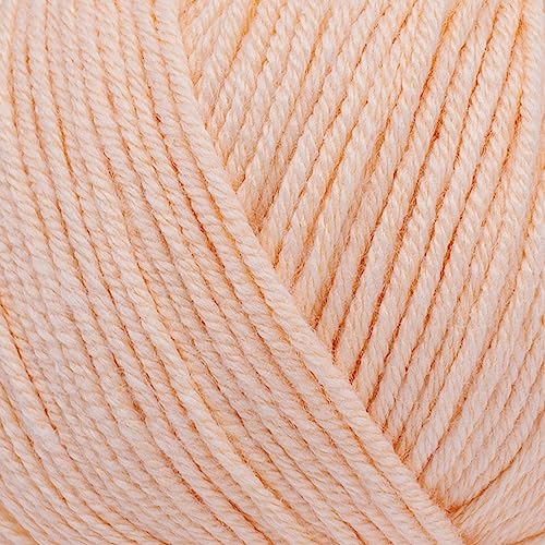 Estako Happy Cotton XL, (2 Skeins Pack) 50% Cotton 50% Acrylic Yarn, Soft, Medium Weight (4) for Crochet and Knitting (2 x 1.76 Oz) / (2 x 114 Yrds) (4170 - Nude)