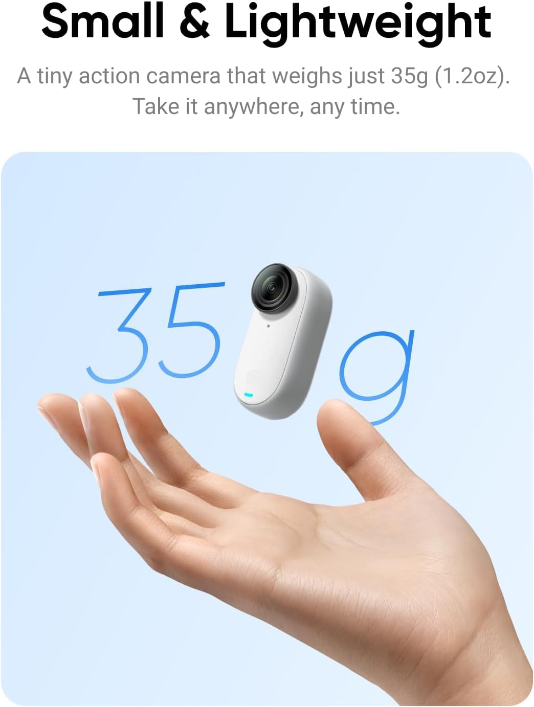 Insta360 GO 3 – Waterproof Mini Action Camera with 2.7K 2720 Video & 2936 Photo, FlowState Stabilization, POV Capture, AI Auto Editing, Action Pod Touch Screen and Wearable Camera Accessories(128GB)